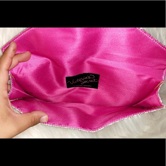 Victoria's Secret | Bags | Victorias Secret Silver Glitter Envelope ...